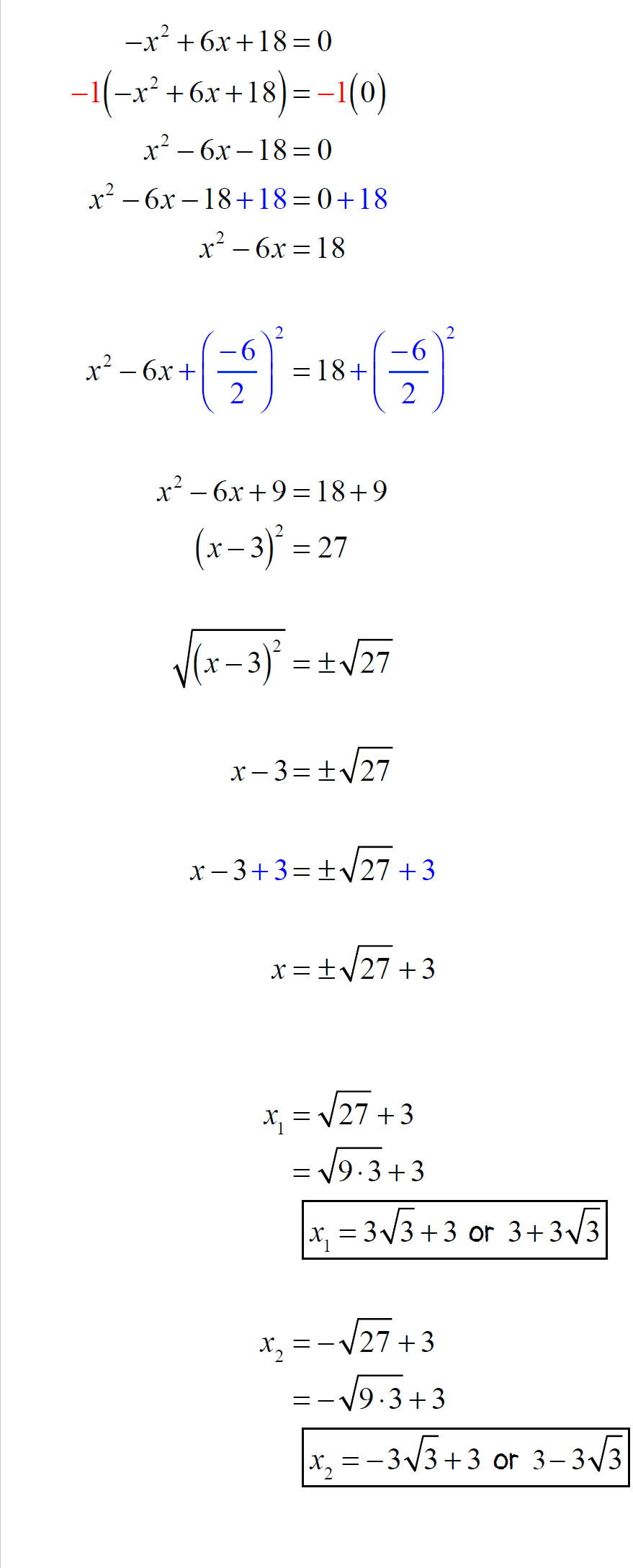 Solving Quadratic Equations by Completing the Square | ChiliMath