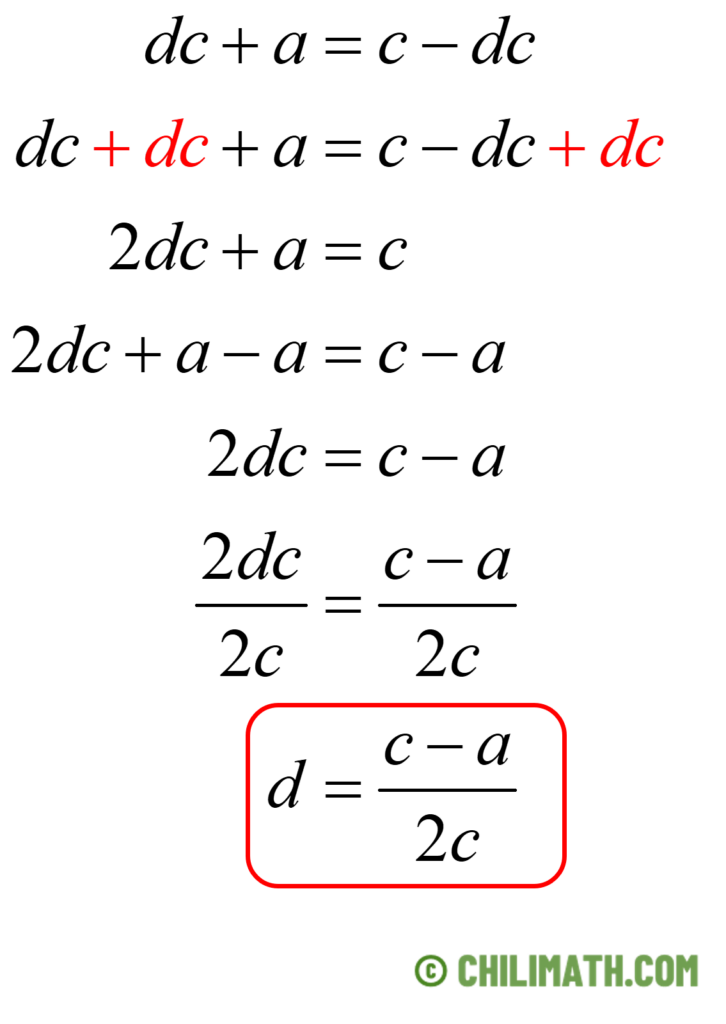 Literal Equations Practice Problems With Answers | ChiliMath