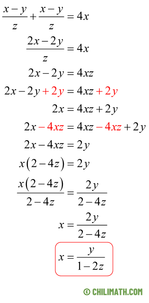 Literal Equations Practice Problems With Answers | ChiliMath
