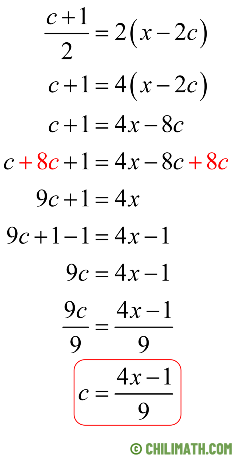 Literal Equations Practice Problems With Answers | ChiliMath