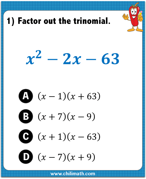 Multiple Choice Quiz: Solving Multi-Step Equations | ChiliMath