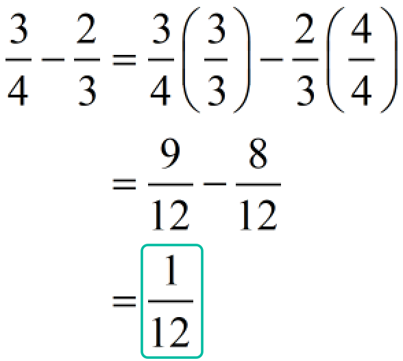 Addition and Subtraction of Fractions with Different Denominators ...